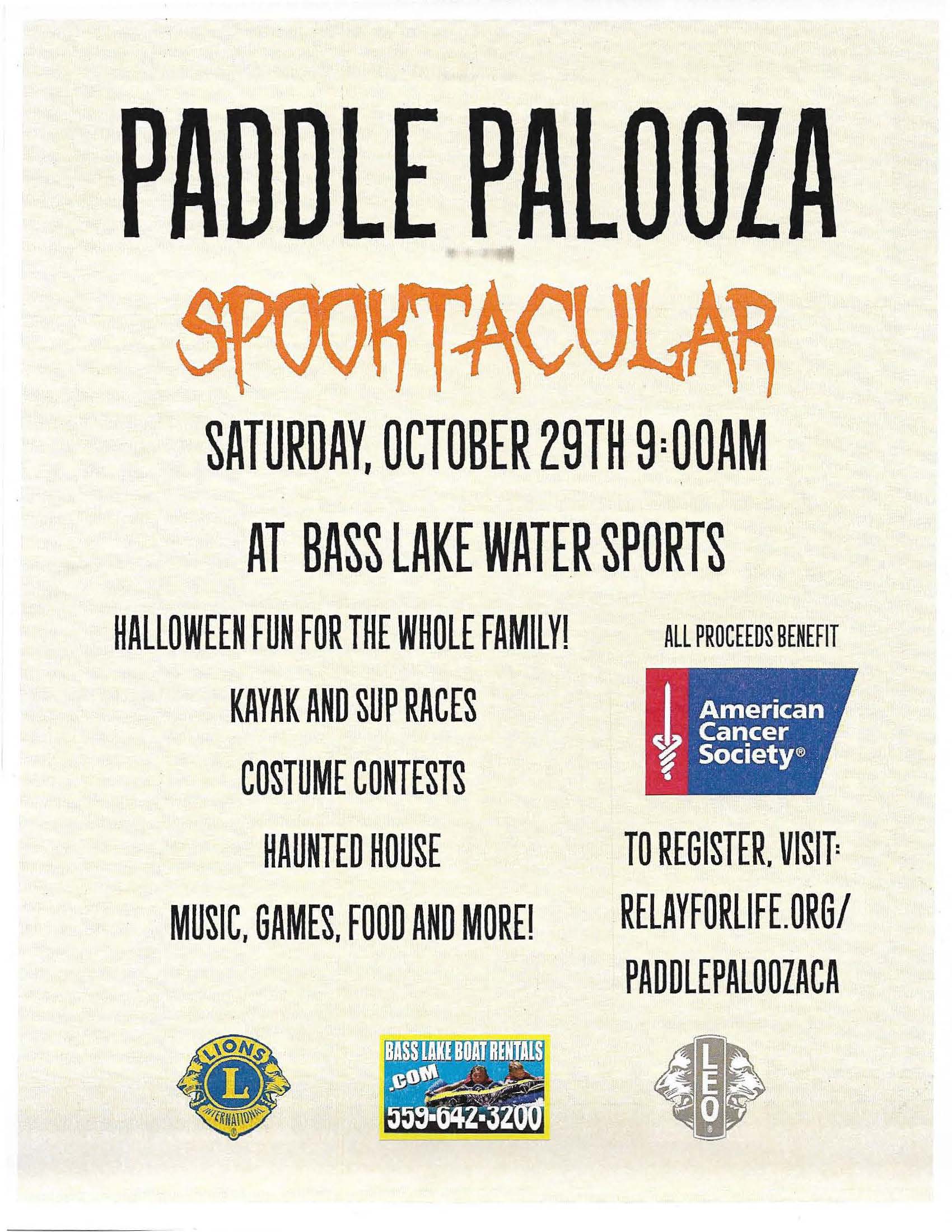 Spooktacular Paddle Palooza! - Bass Lake Boat Rentals